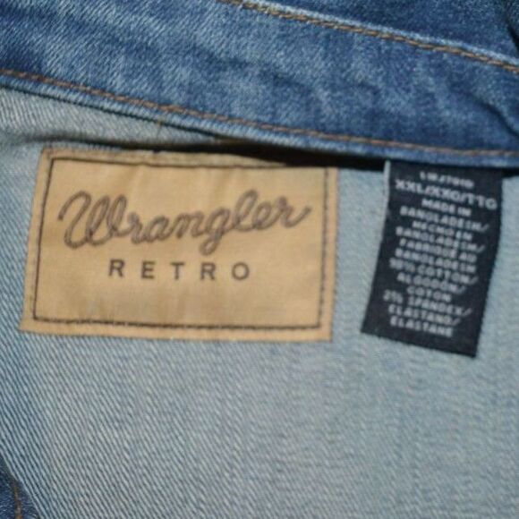 Wrangler | Jackets & Coats | Wrangler Retro Collegiate Embroidered ...